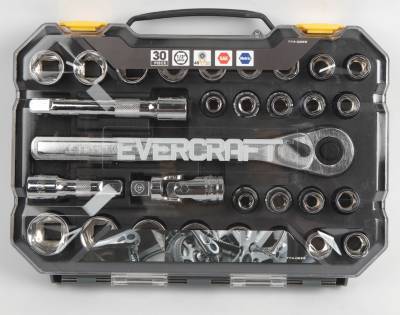 Evercraft Socket Set 1 2 in SAE and Metric 3 30 Pc Set BK 7740229 Buy Online NAPA Auto Parts
