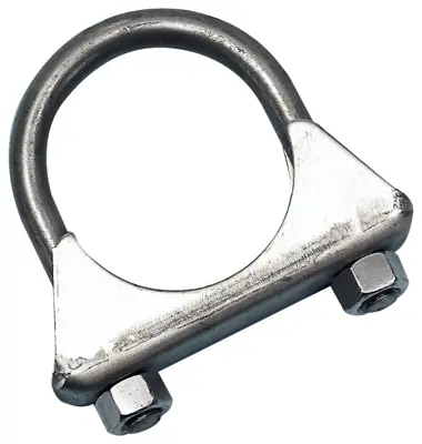 Exhaust Clamp, 2 1/2 in., Stainless Steel, Heavy Duty, Round Holes, 3/8 ...