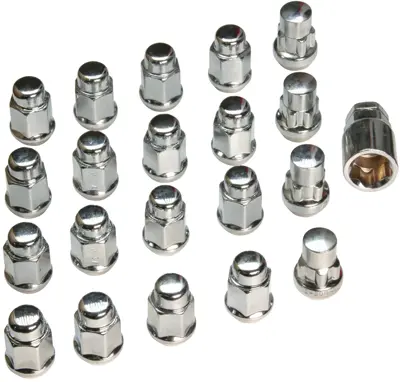 NAPA Chrome Plated Lug Nut 1/2 in 3/4 in (16) Lug Nuts, (4) Locks, (1 ...