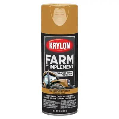 Krylon Farm & Implement Paint, High Gloss, Old Equipment Cat Yellow ...