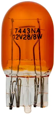 NAPA OE Quality Natural Amber Miniature Bulb 7443A Multi-Purpose Light ...